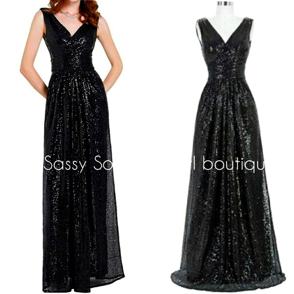 Sassy Southern Girl Boutique | Dresses | Gorgeous Black Sequin Formal ...